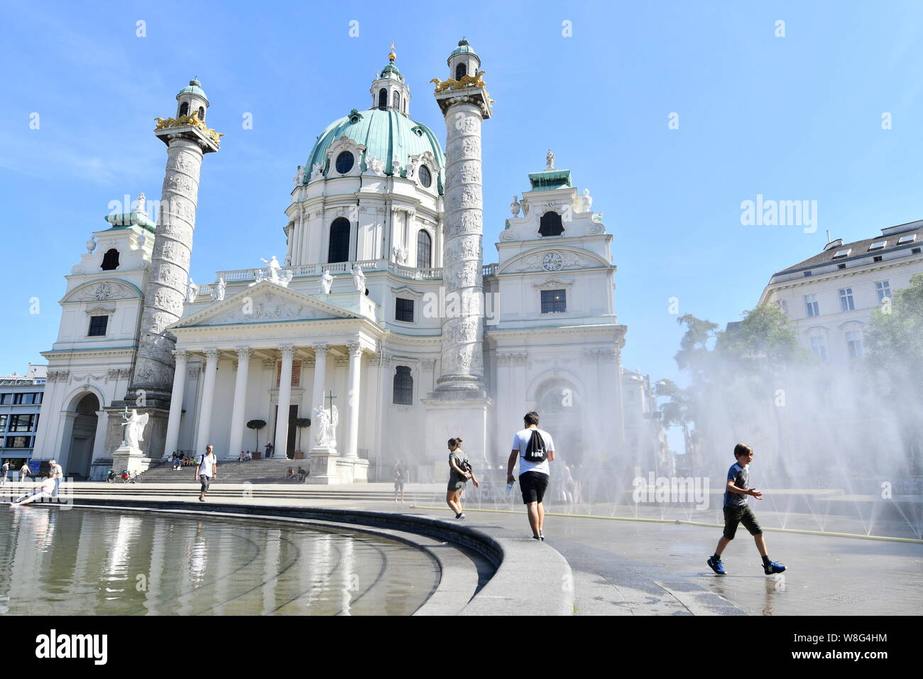 Vienna, Austria. 09th August 2019. Heatwave in the east of Austria ...
