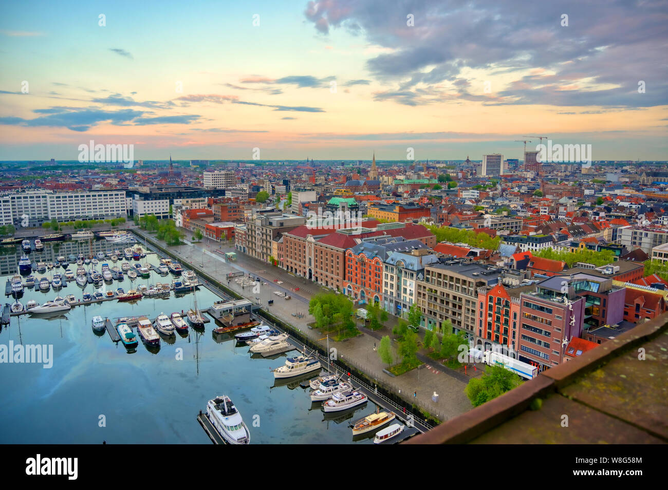 Aerial view of the Port of Antwerp in Antwerp, Belgium Stock Photo - Alamy