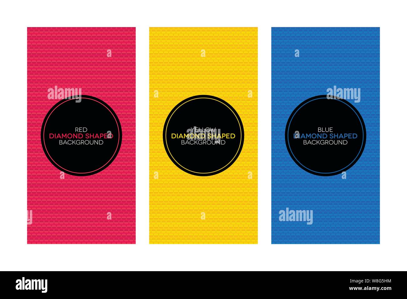 Colorful banners with diamond shaped textures. Abstract banner set ...