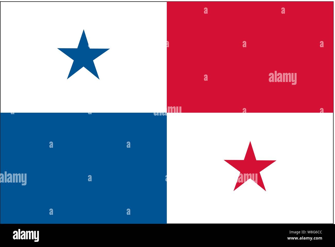 Panama flag, official colors and proportion correctly. National Panama ...