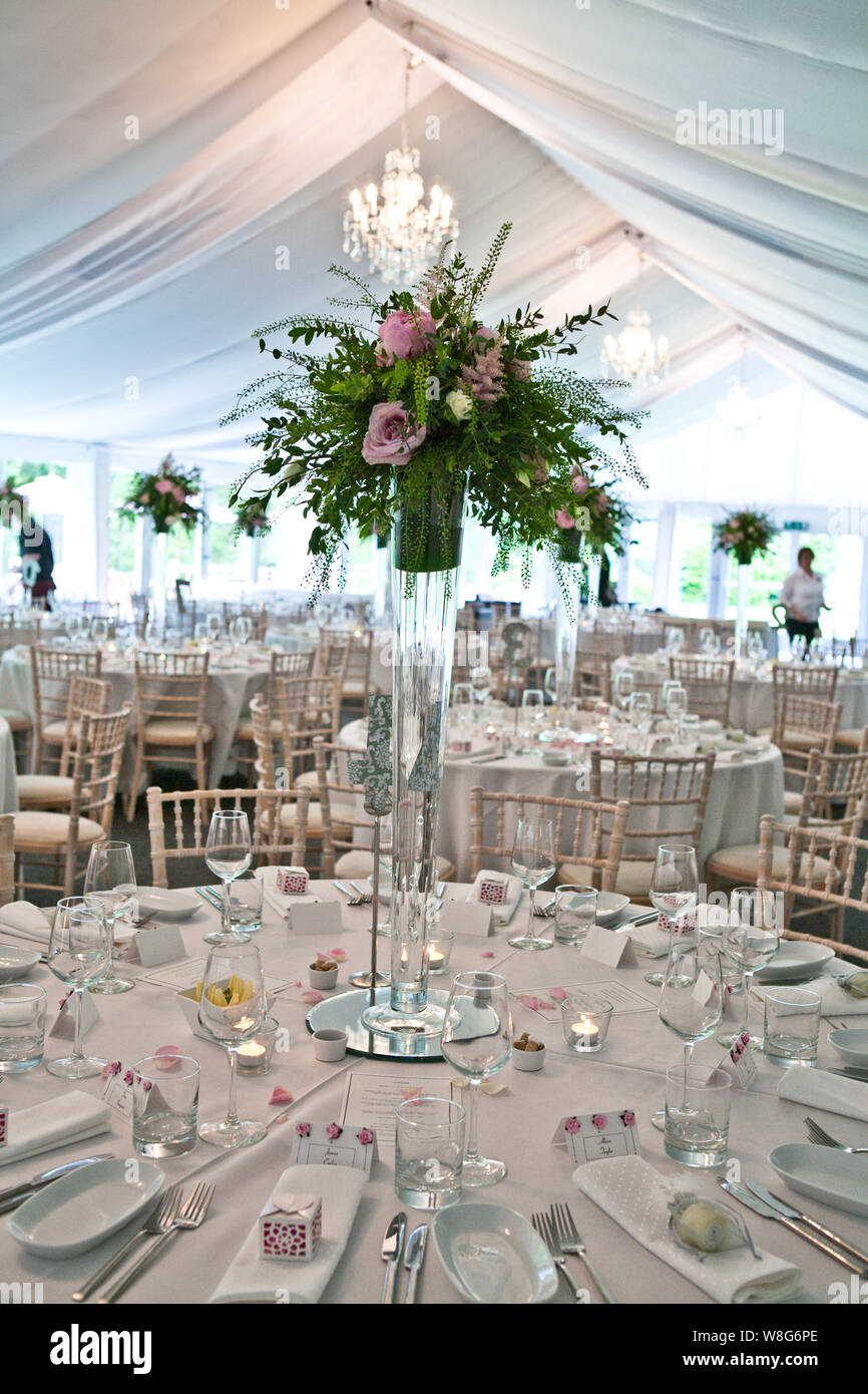 Wedding Reception Tables Stock Photo - Alamy