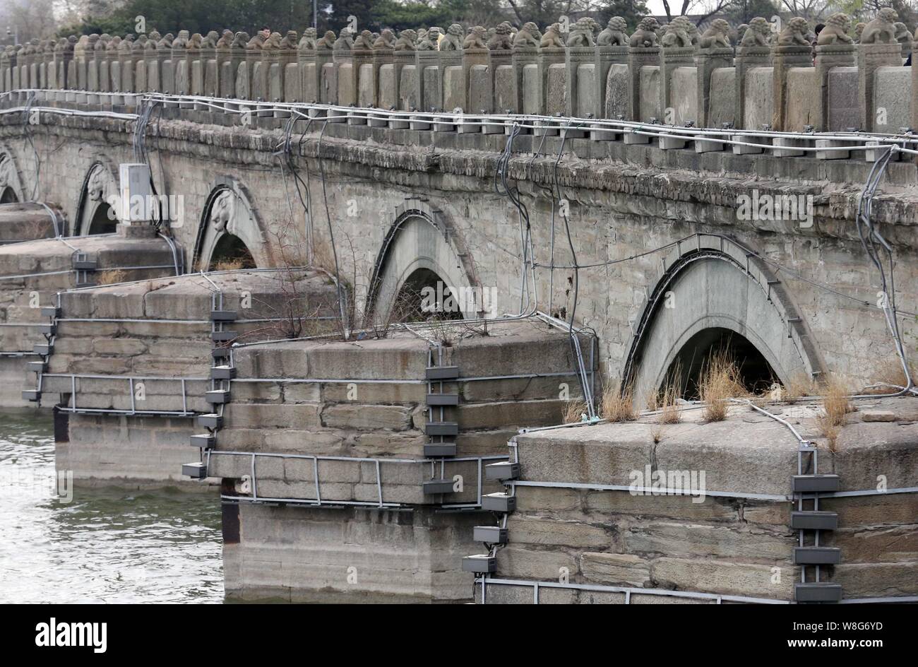 --FILE--View of the Lugou Bridge, also called the Marco Polo Bridge, in ...