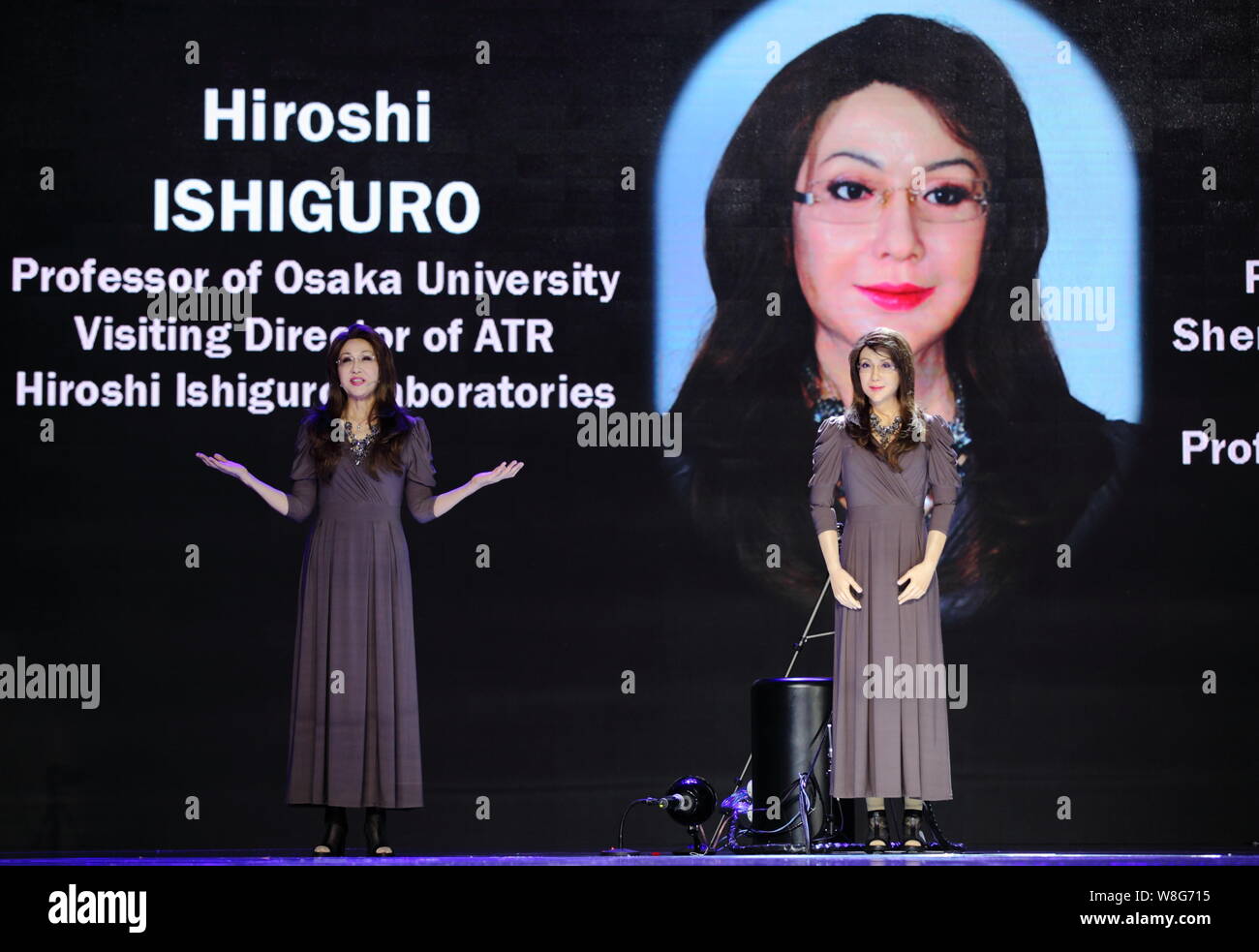 The humanoid robot Android Yang Yang developed by the Intelligent ...