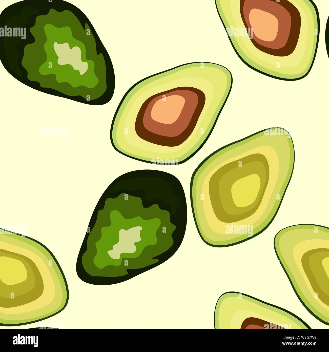 Avocado seamless pattern. print, fabric and organic, vegan, raw ...