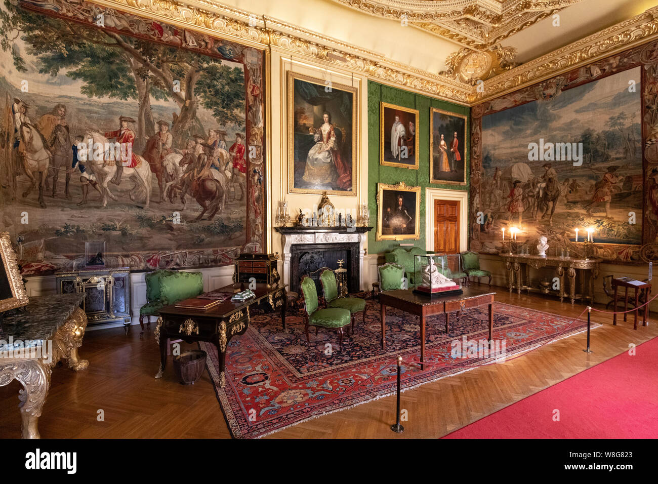 Blenheim Palace state rooms Stock Photo - Alamy