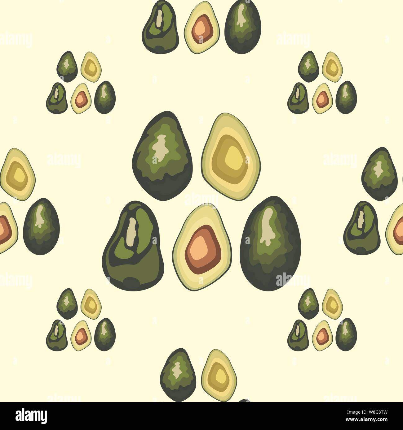 healthy food. Avocado print. Seamless pattern, print Stock Vector Image ...