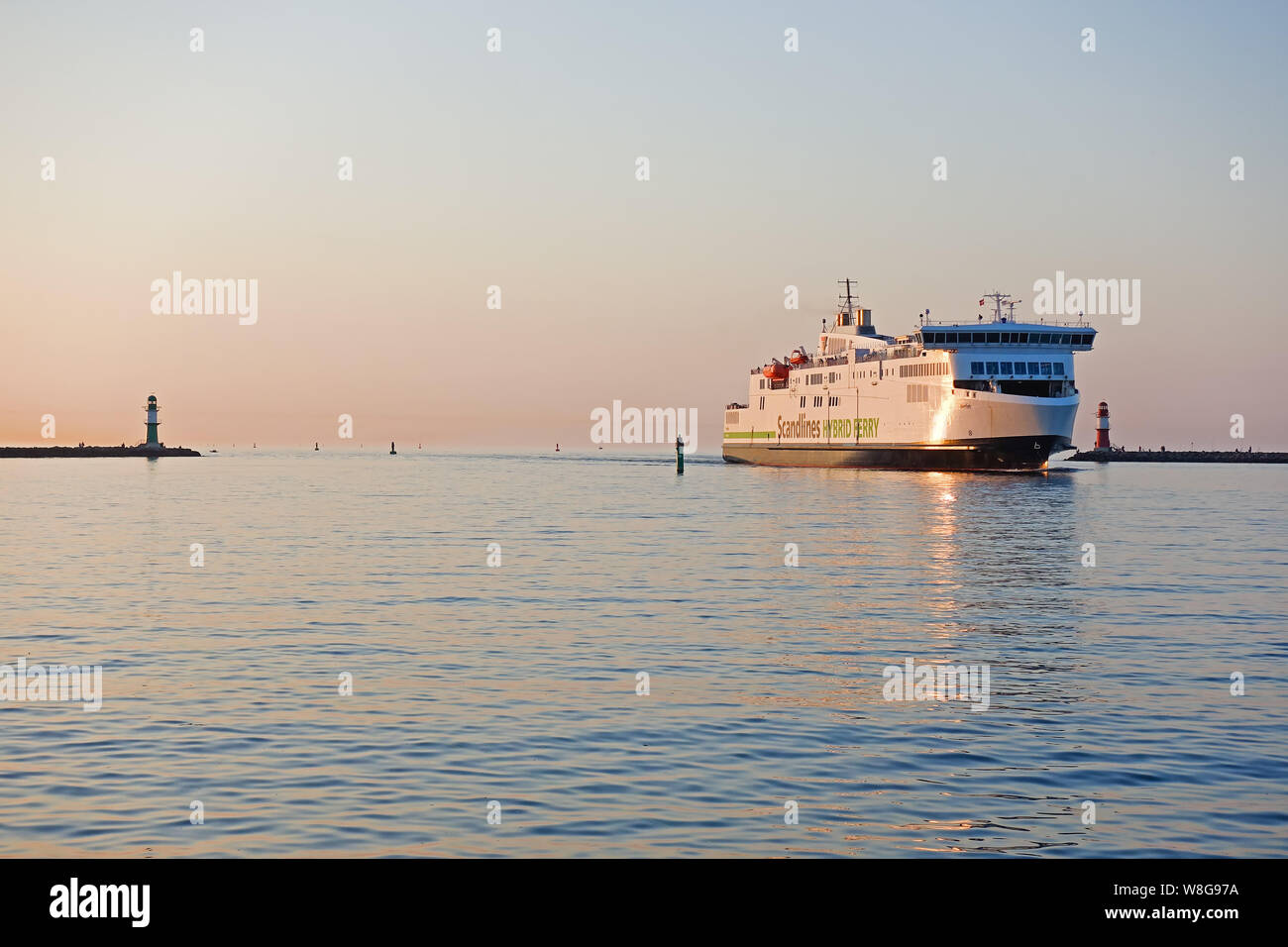 Scandlines ferry "Berlin" at Rostock Warnemuende Stock Photo - Alamy