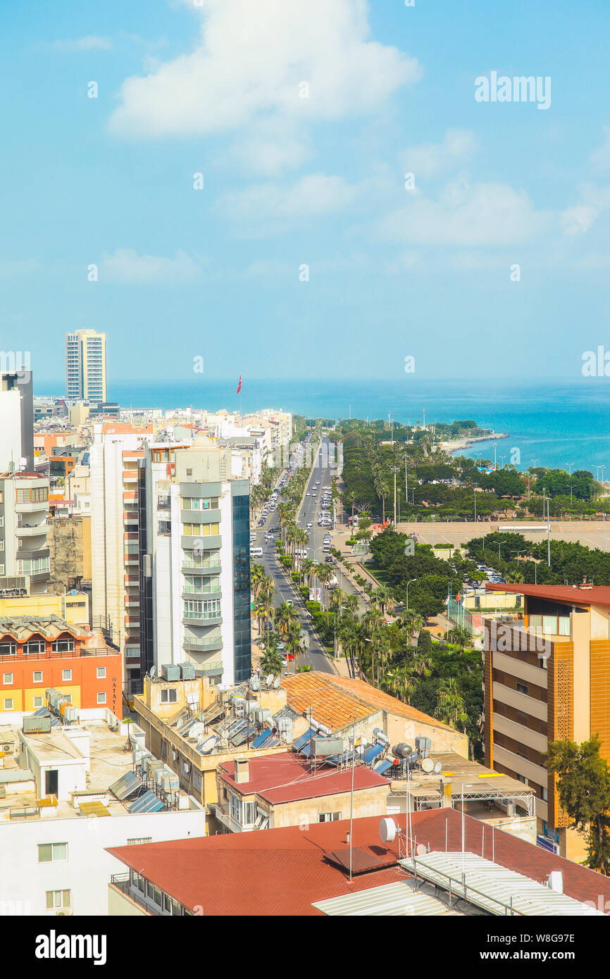 Industrial port or harbor with container or cargo ships and cranes in ...