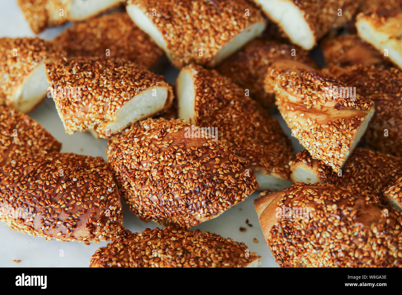 Pile turkish simit in istanbul hi-res stock photography and images - Alamy