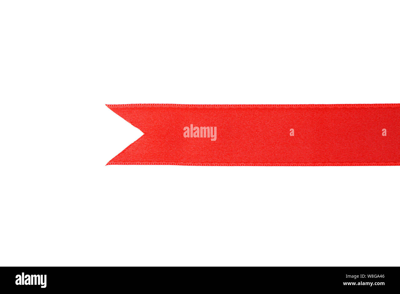 Red ribbon isolated on white background. Gift concept Stock Photo - Alamy