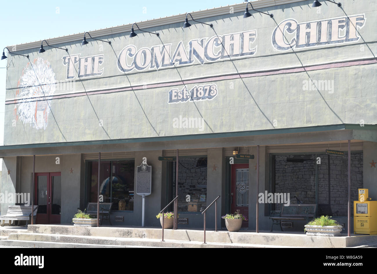 The Comanche Chief Newspaper Offices in Comanche Texas Stock Photo - Alamy