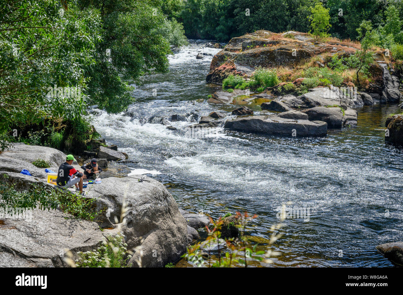 Rocky landscape with river galicia hi-res stock photography and images ...