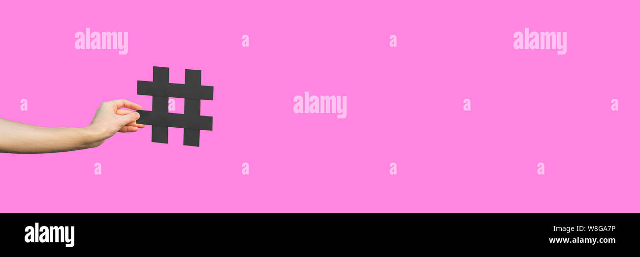 Social media concept. closeup of human hand holding and showing large ...