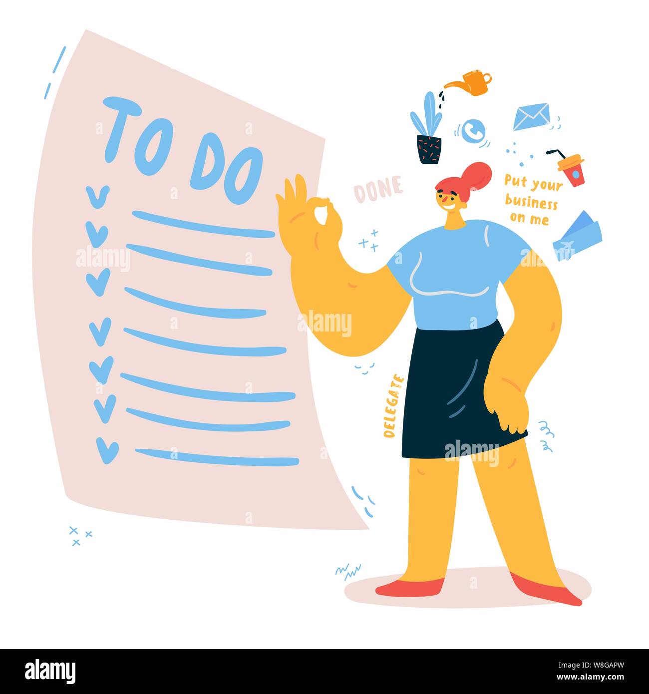 Helper cartoon woman hi-res stock photography and images - Alamy