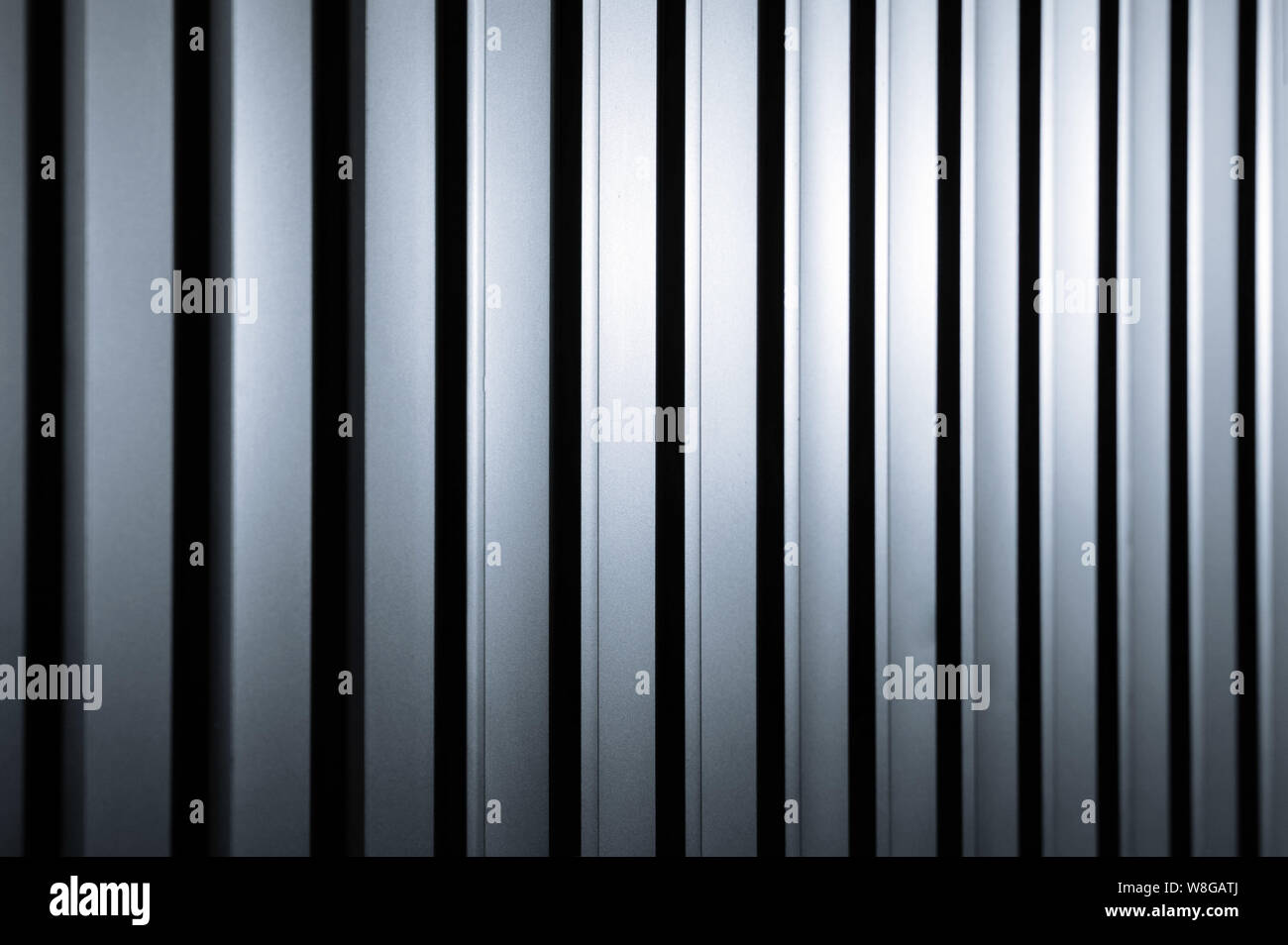 Profiled sheet grey metal fence. Protection against breaking Stock ...