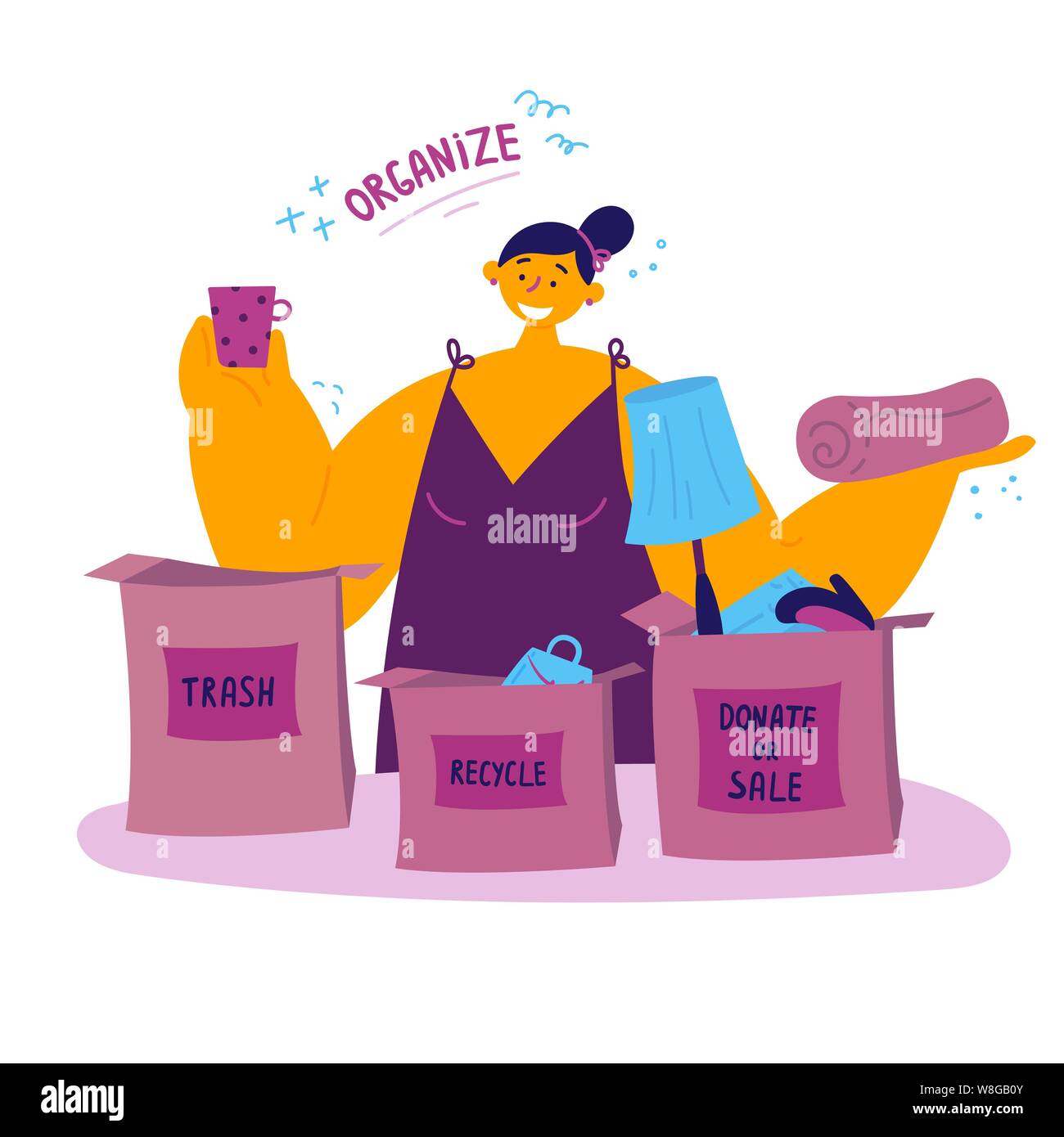 Woman sorts Stock Vector Images - Alamy
