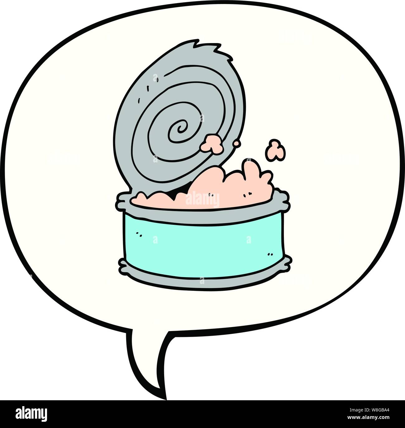 cartoon canned fish with speech bubble Stock Vector Image & Art - Alamy