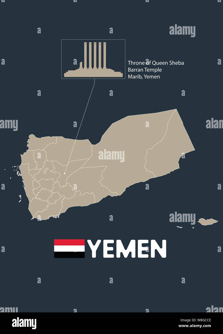 Yemen map hi-res stock photography and images - Alamy