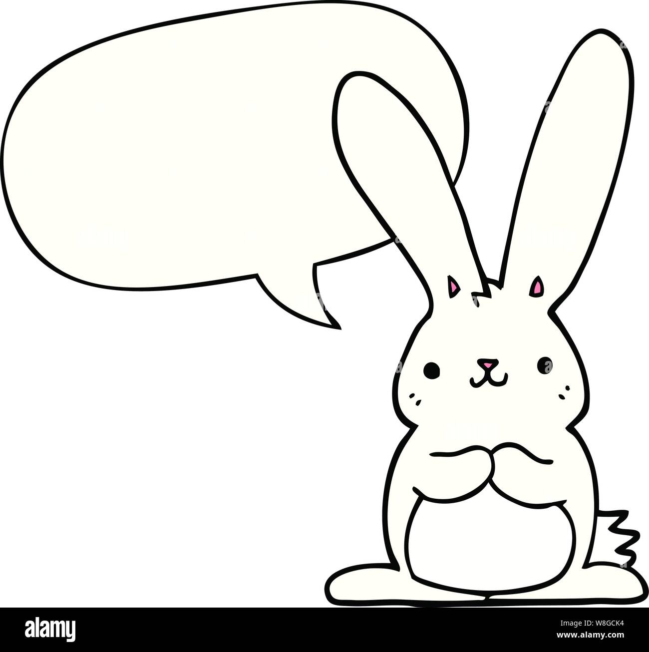 Cartoon illustration rabbit talking hi-res stock photography and images ...