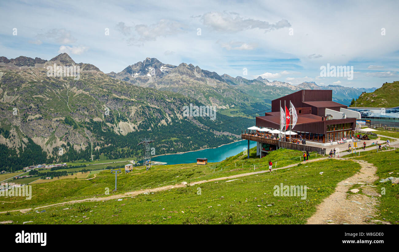 Mountain station of a cable car teleferic in the Swiss Alps - THE SWISS ...