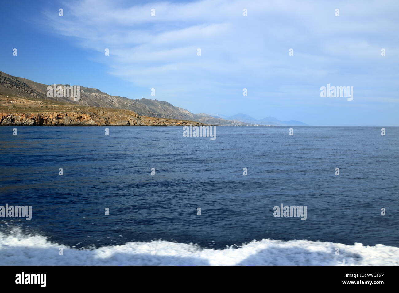 The small traditional village of Chora Sfakion, Sfakia, Chania, Crete ...