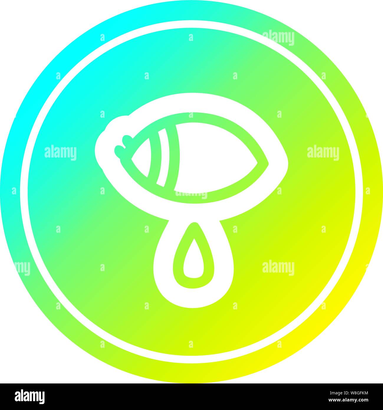 crying eye circular icon with cool gradient finish Stock Vector Image ...