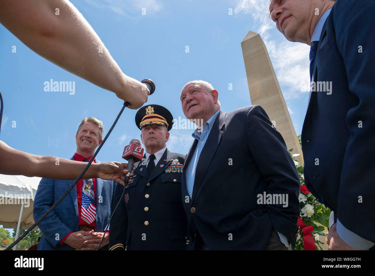 U.S. Department of Agriculture Secretary Sonny Perdue is joined by ...