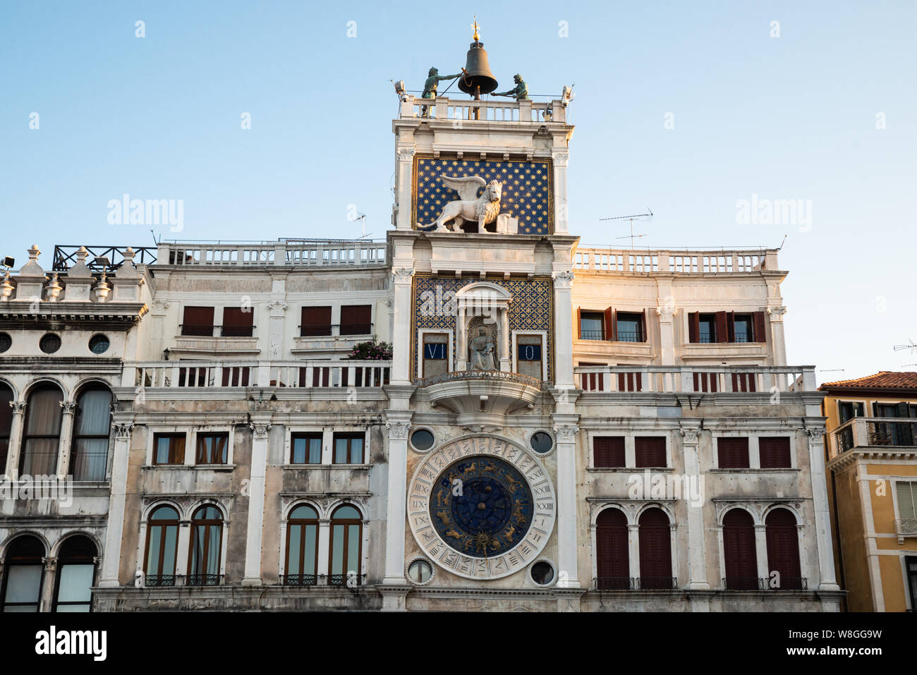 Clock Tower (Torre dell Orologio) At San Marco Square In Venice, Italy ...