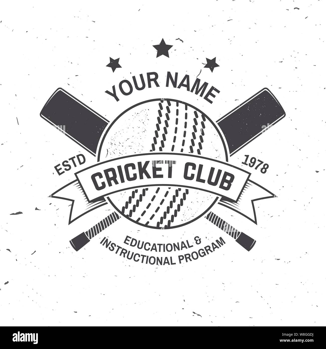 Vintage stamp cricket Stock Vector Images - Alamy