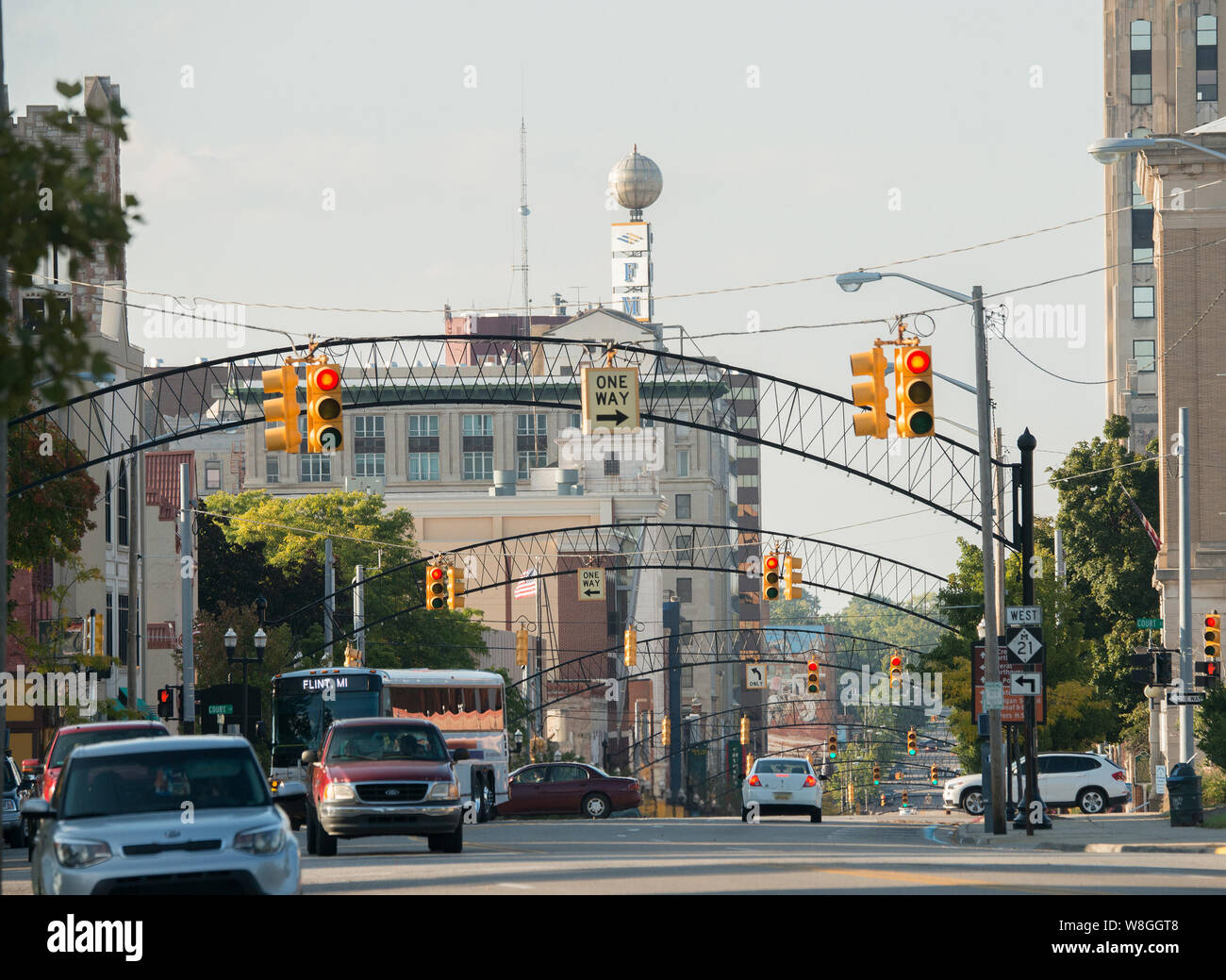 Downtown Flint MI, on Tuesday, October 4, 2016 Stock Photo - Alamy
