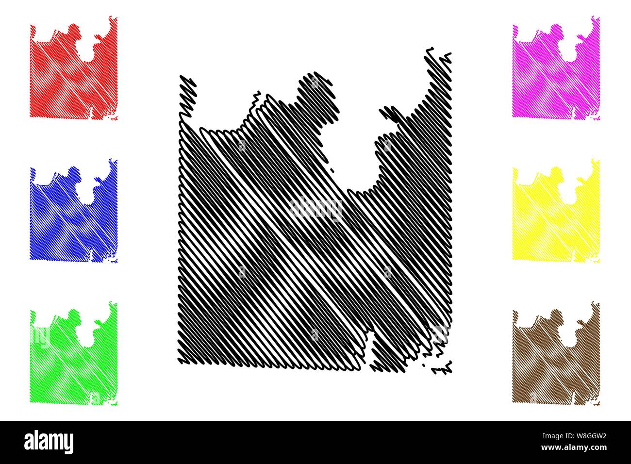 Cooke vector outline map hi-res stock photography and images - Alamy