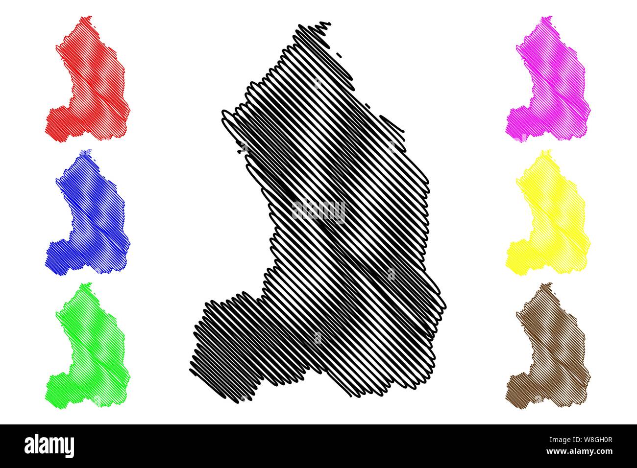 Eastern Province (Republic of Rwanda, Provinces of Rwanda) map vector ...