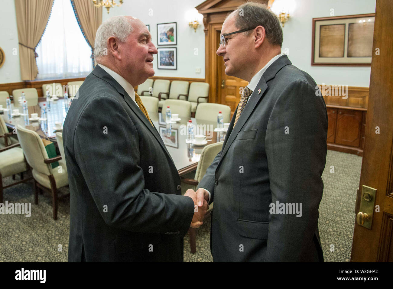 U.S. Department of Agriculture (USDA) Secretary Sonny Perdue meets with ...