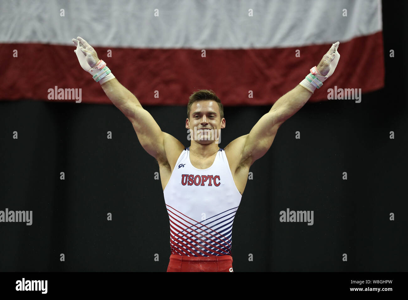 August 8, 2019: Gymnast Sam Mikulak of the U.S.O.P.T.C. competes during ...