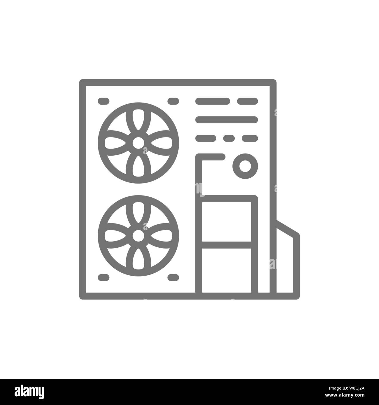 Vector multi-split system, air conditioner line icon Stock Vector Image ...