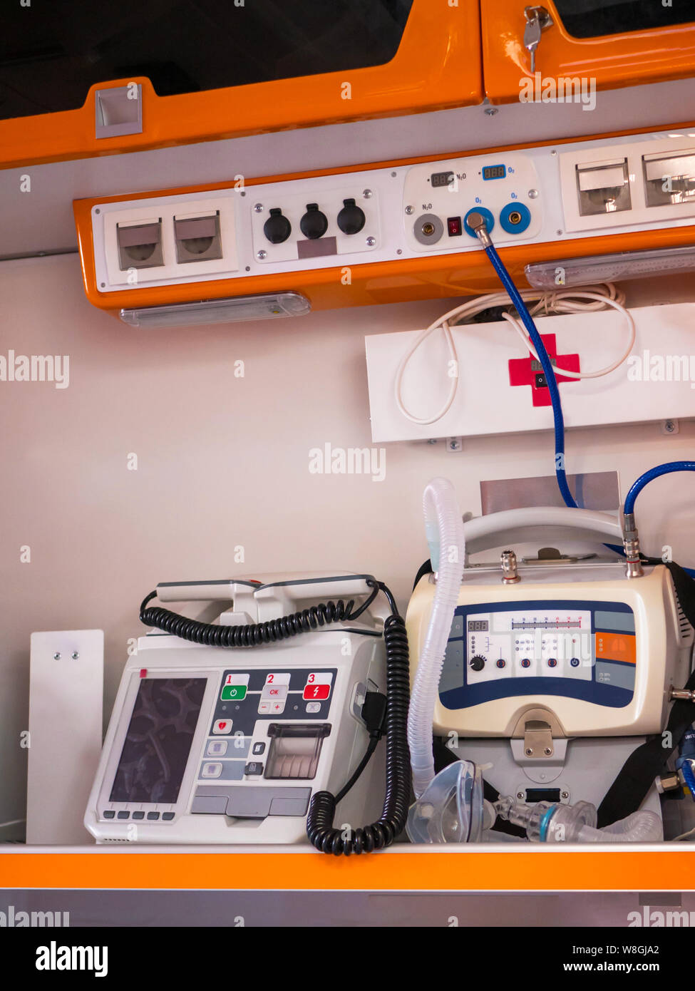 Ambulance inside equipment hi-res stock photography and images - Alamy