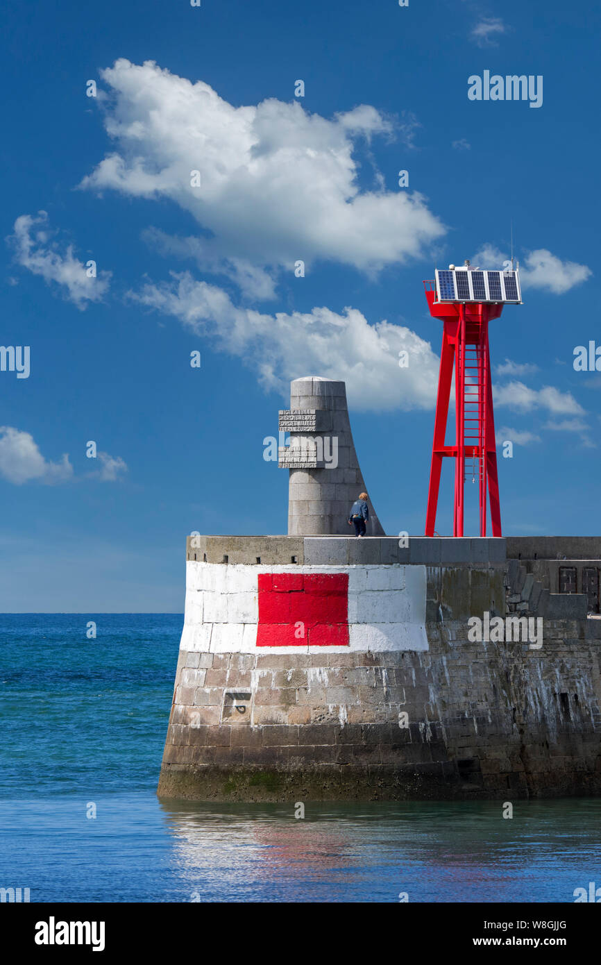 WW2 Monument to the liberation of Europe at the end of the old seawall ...