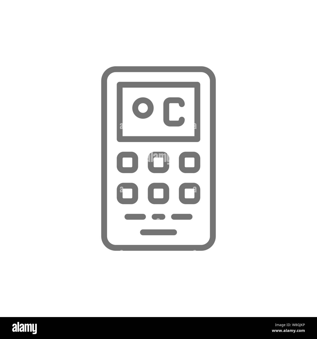 Remote control of air conditioner line icon Stock Vector Image & Art ...