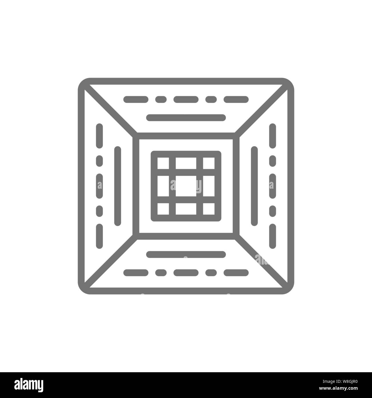 Air conditioner filter, central air conditioning line icon Stock Vector ...