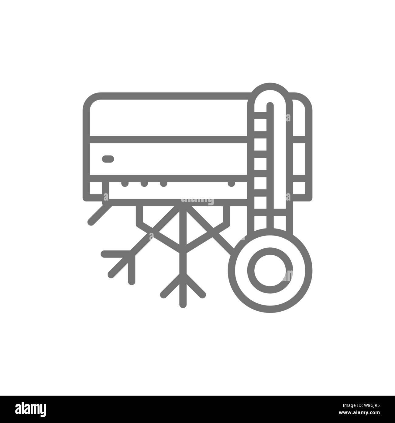 Vector air conditioning with cooling line icon Stock Vector Image & Art ...