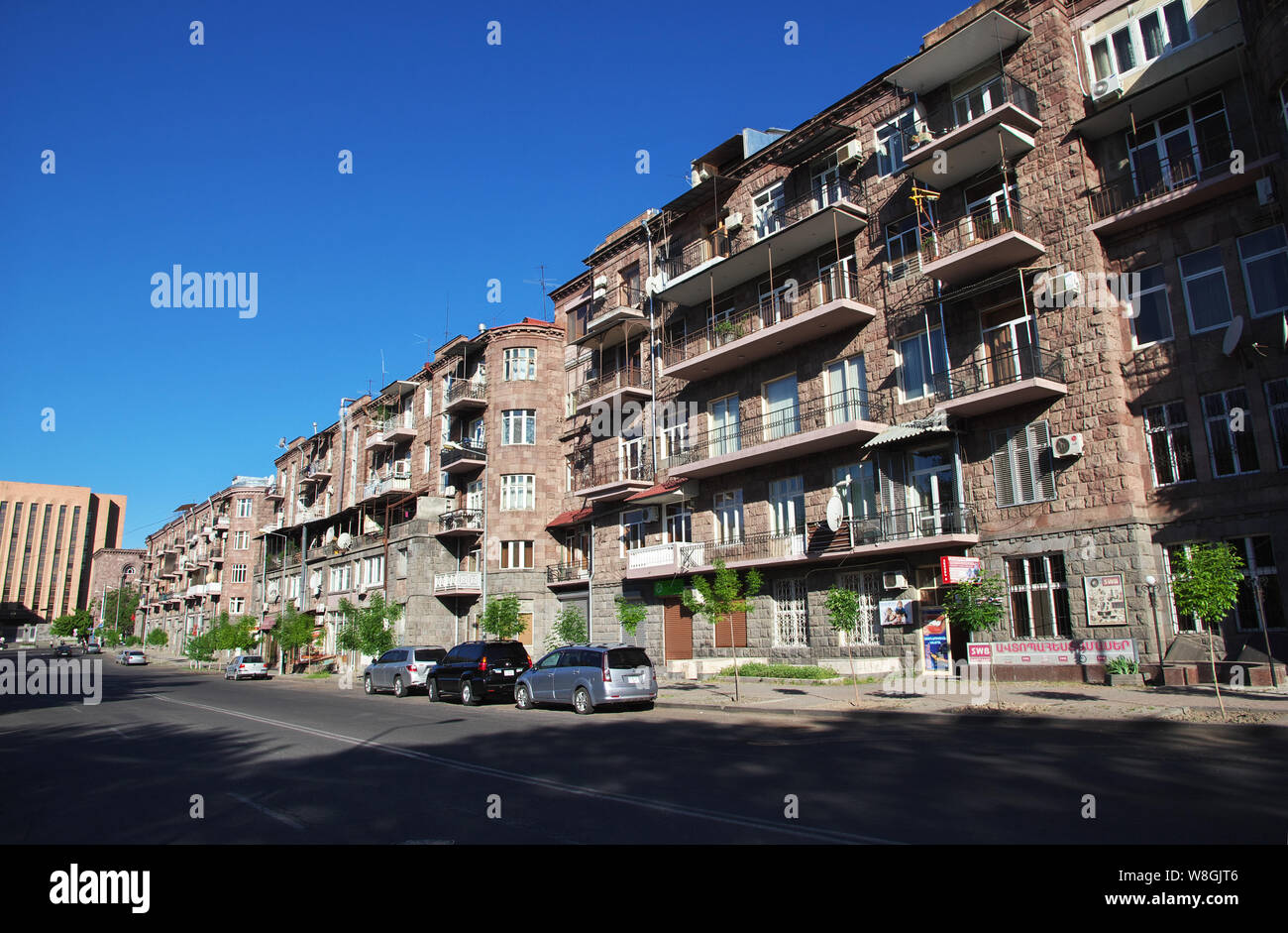 Yerevan / Armenia 03 MAY 2013: The building in Yerevan, Armenia Stock ...