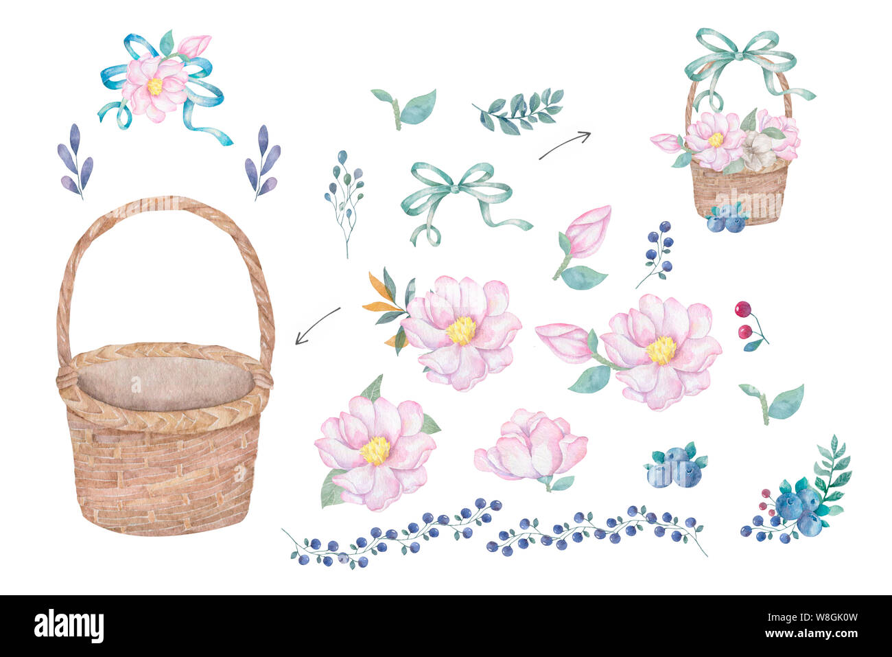 Basket Of Flowers Clip Art