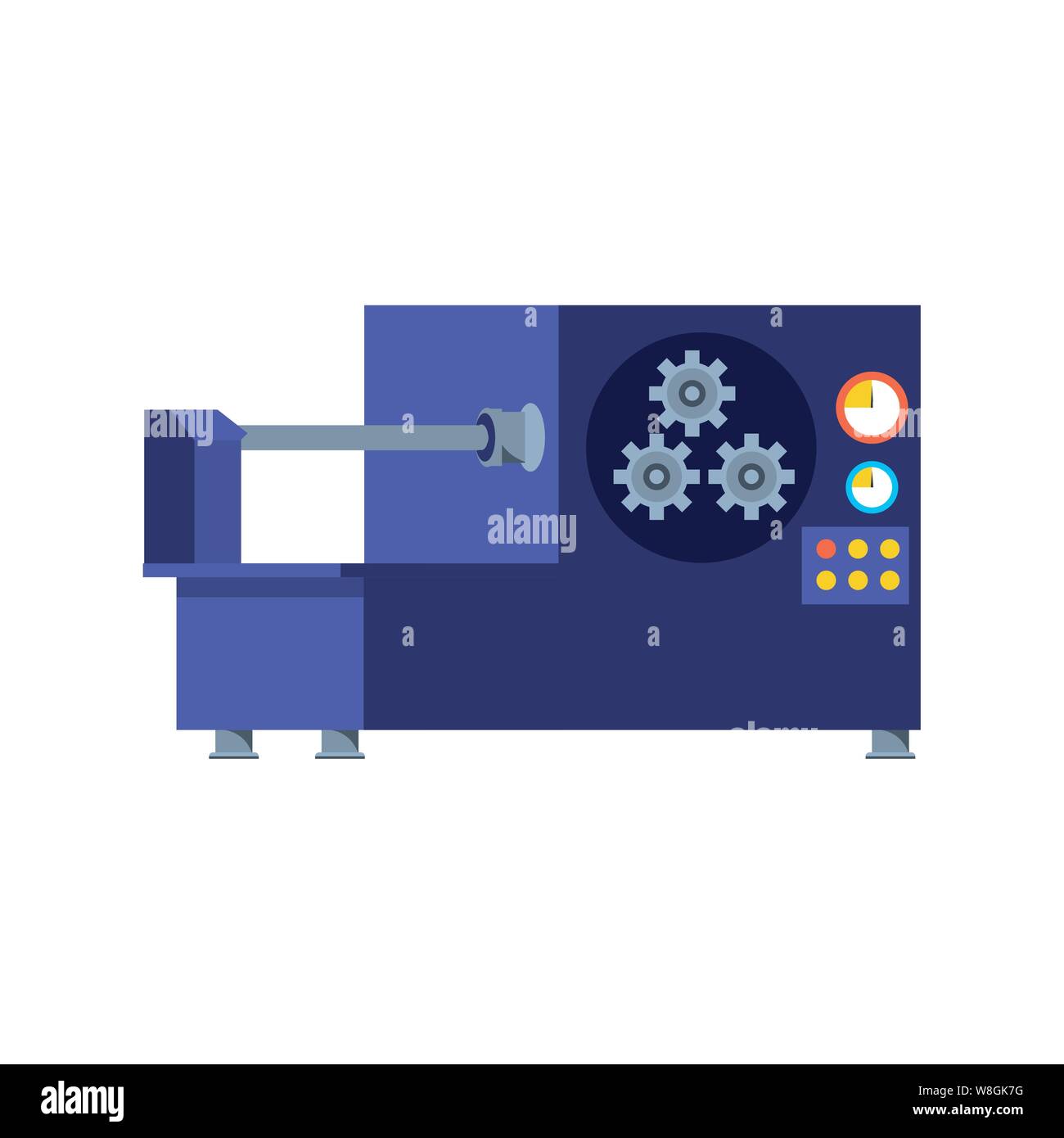 industrial production machine isolated icon vector illustration design ...