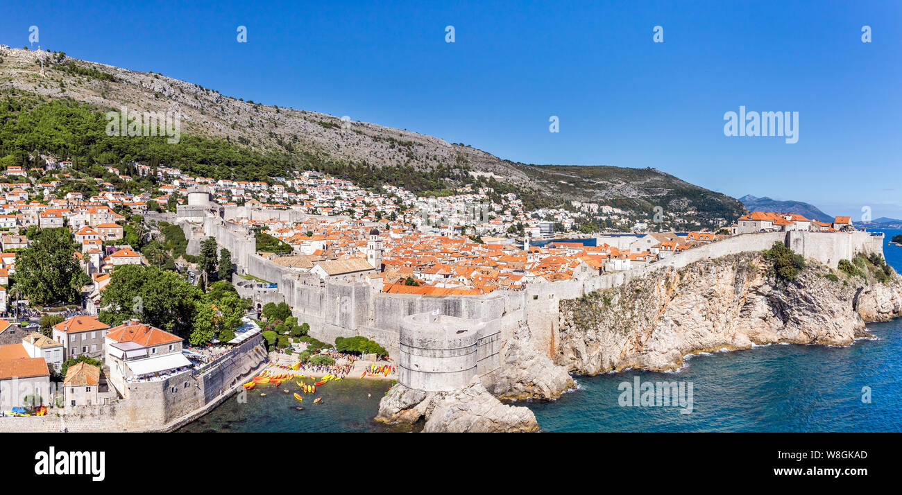 Aerial view of amazing Dubrovnik old town in Croatia Stock Photo - Alamy