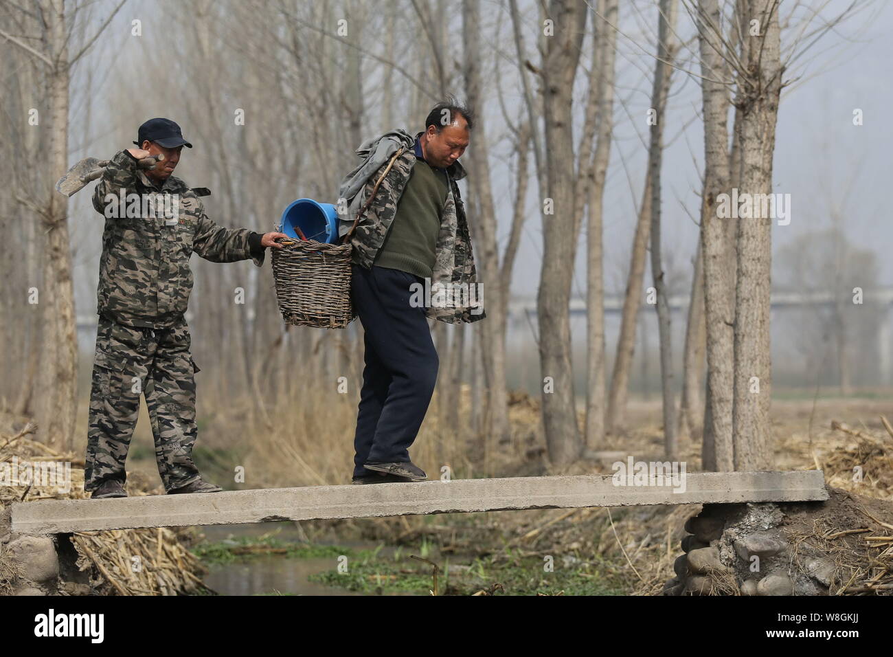 Armless Chinese man Jia Wenqi, right, guides his blind friend Jia ...
