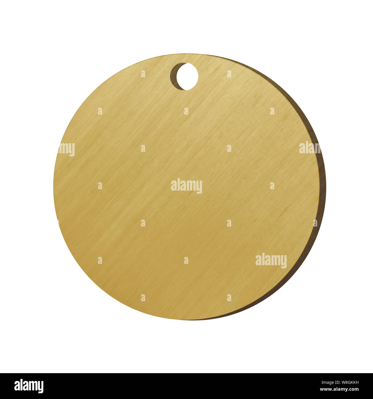Illustration. Wooden round tag with free space for text isolated on ...
