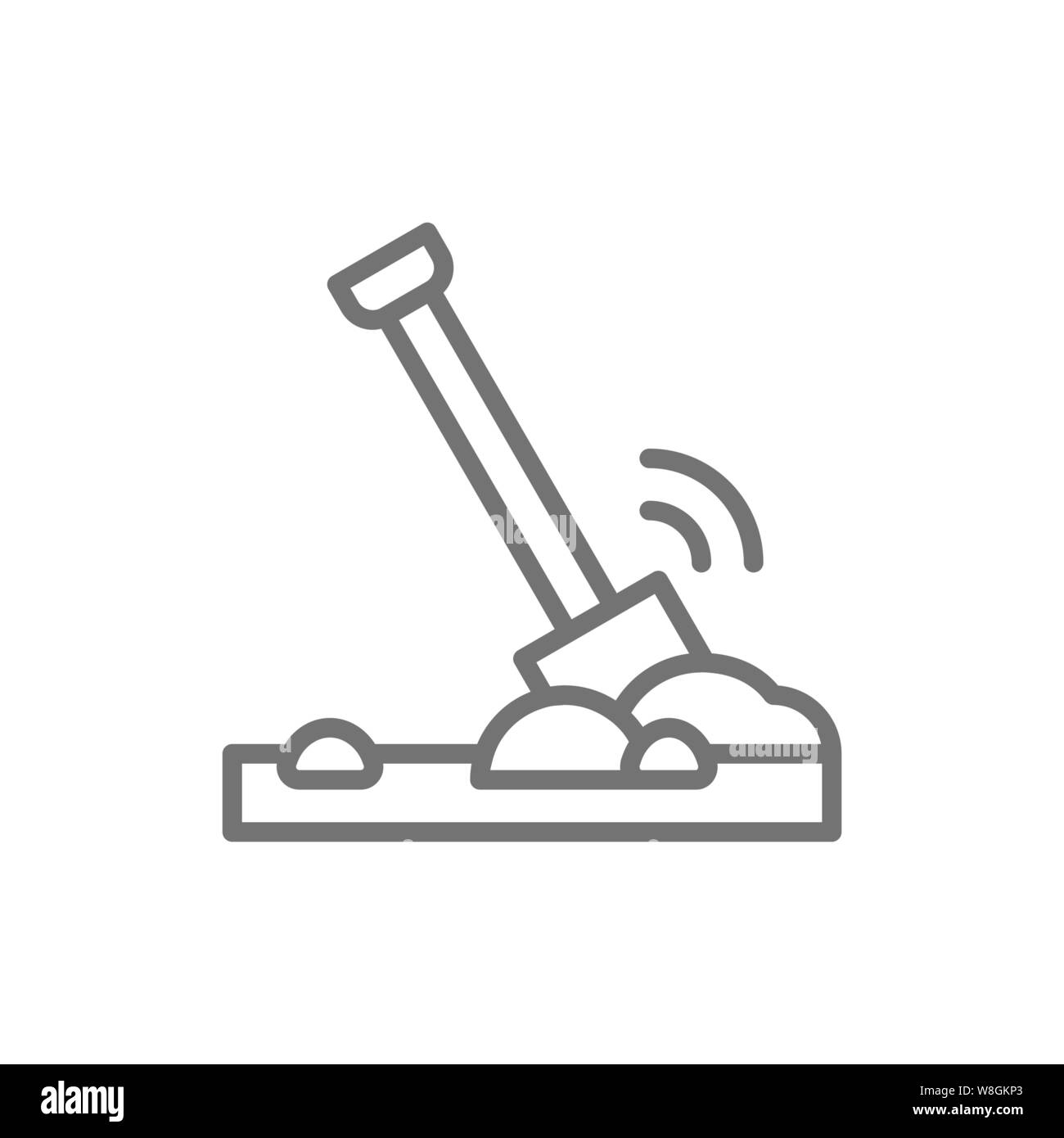 Shovel digging ground in Cut Out Stock Images & Pictures - Alamy