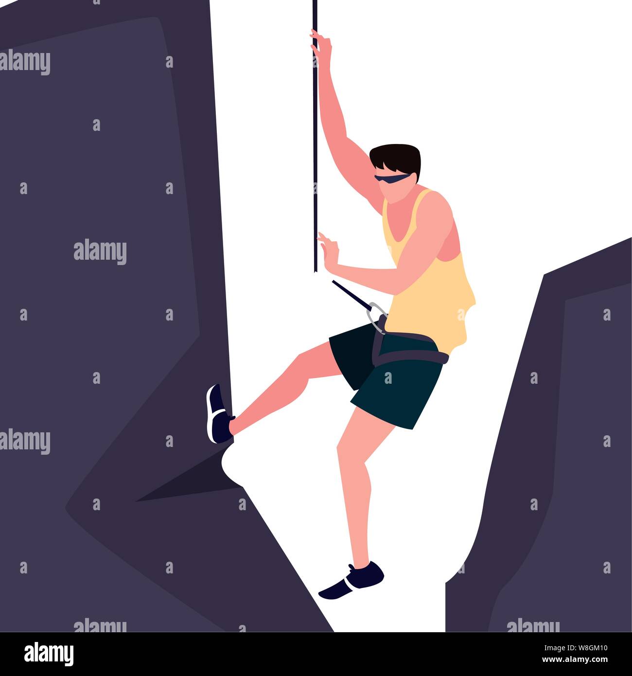 Overhanging cliff Stock Vector Images - Alamy