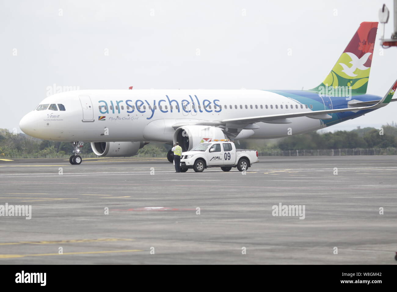 A320neo has been delivered to air seychelles hi-res stock photography ...