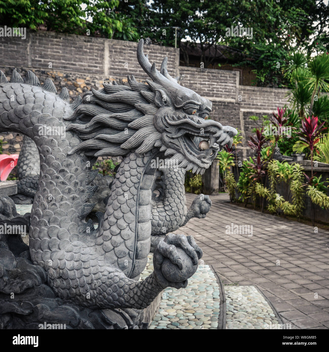Indonesian Dragon Statues